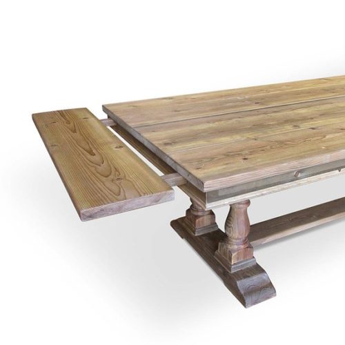 Oxford Baluster Table with Breadboard Extensions