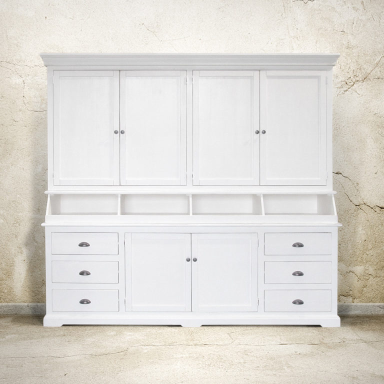 Mercantile Sideboard & Wood Panel Door Hutch