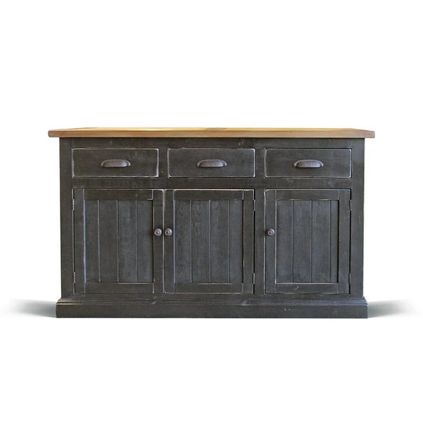 black solid wood sideboard
